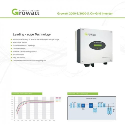 Solar Inverter On-Grid Growatt 3000-S