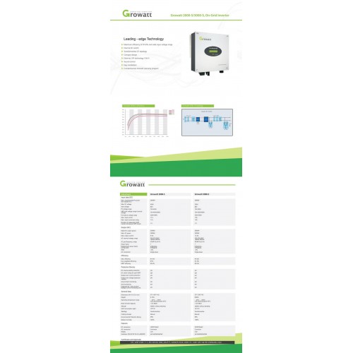 Solar Inverter On-Grid Growatt 3000-S